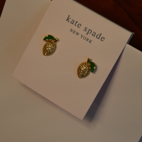 kate spade | Jewelry | Kate Spade Picnic Perfect Pave Lemon Fruit Stud ...